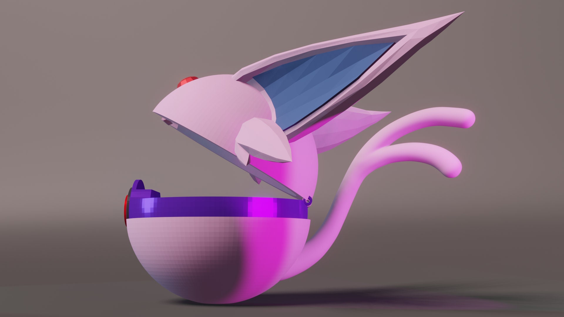 Espeball | Espeon Themed Pokeball | Pokemon 3D Printing Files | Digital ...
