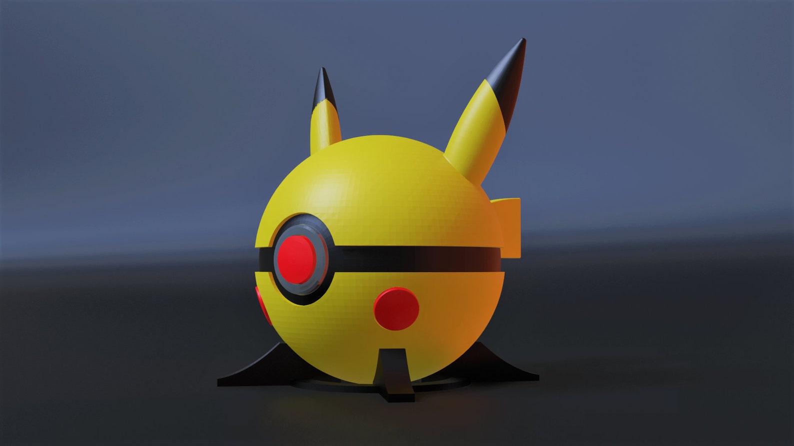 Pikaball Pikachu Themed Pokeball Pokemon 3D Printing Files - Etsy