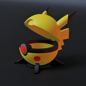 Pikaball Pikachu Themed Pokeball Pokemon 3D Printing Files - Etsy