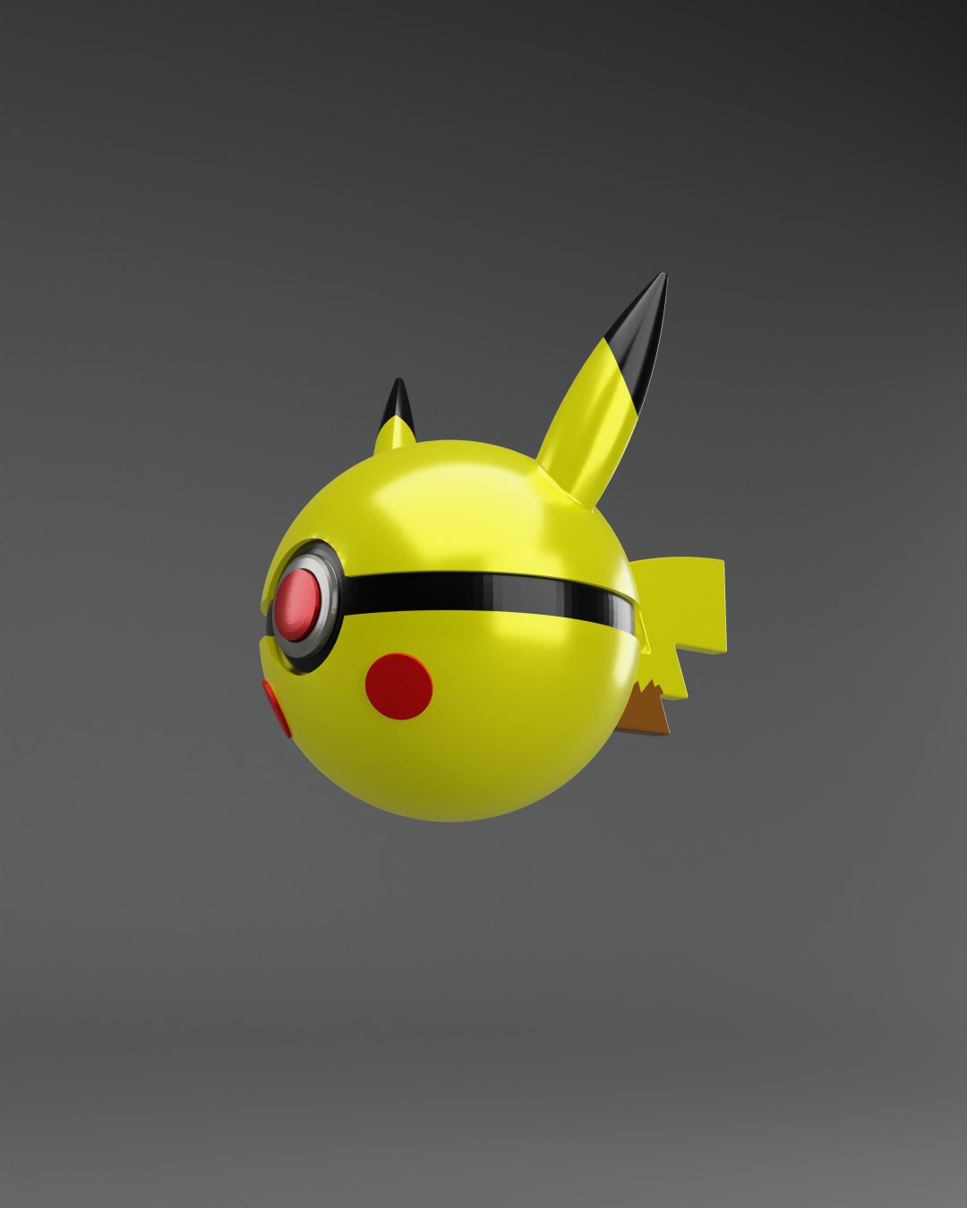 Pikaball | Pikachu Themed Pokeball | Pokemon 3D Printing Files ...