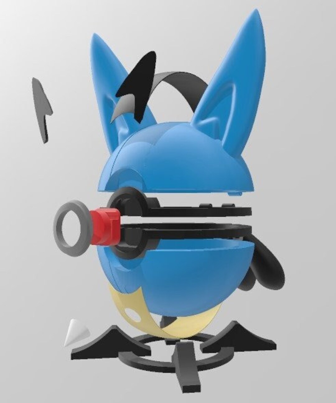 Lucaball Lucario Themed Pokeball Pokemon 3D Printing Files - Etsy