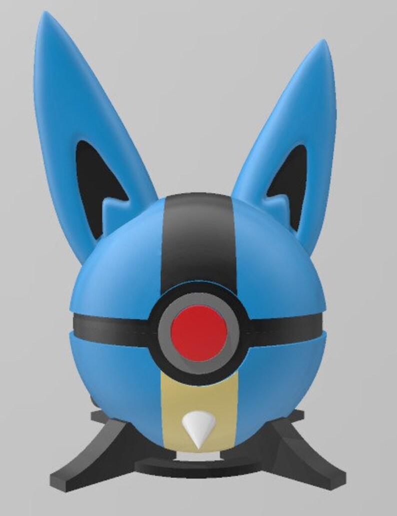 Lucaball Lucario Themed Pokeball Pokemon 3D Printing Files - Etsy