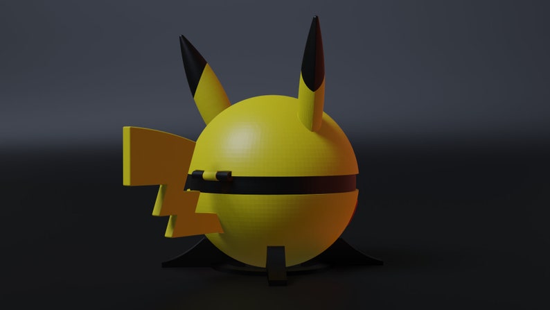 Pikaball Pikachu Themed Pokeball Pokemon 3D Printing Files - Etsy