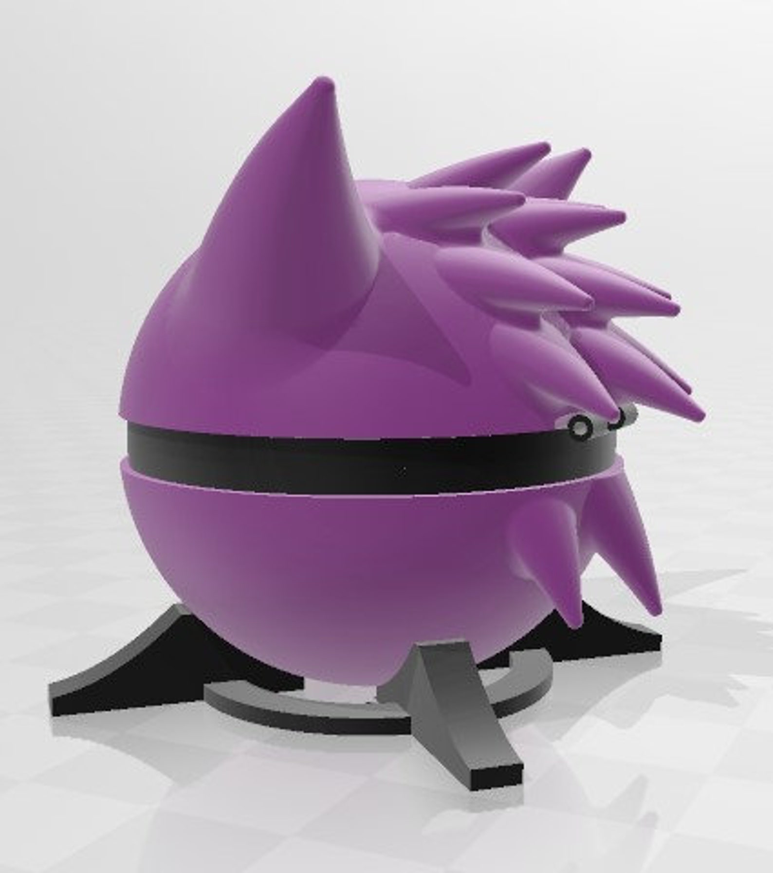 Gengaball | Gengar Themed Pokeball | Pokemon 3D Printing Files ...