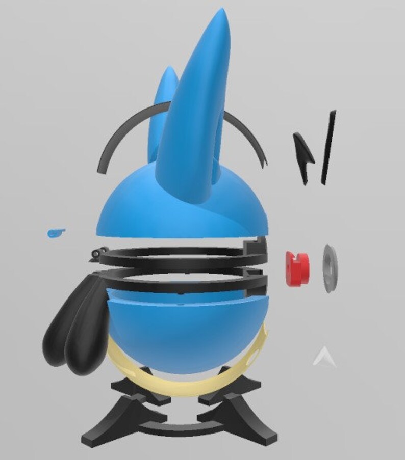 Lucaball Lucario Themed Pokeball Pokemon 3D Printing Files - Etsy