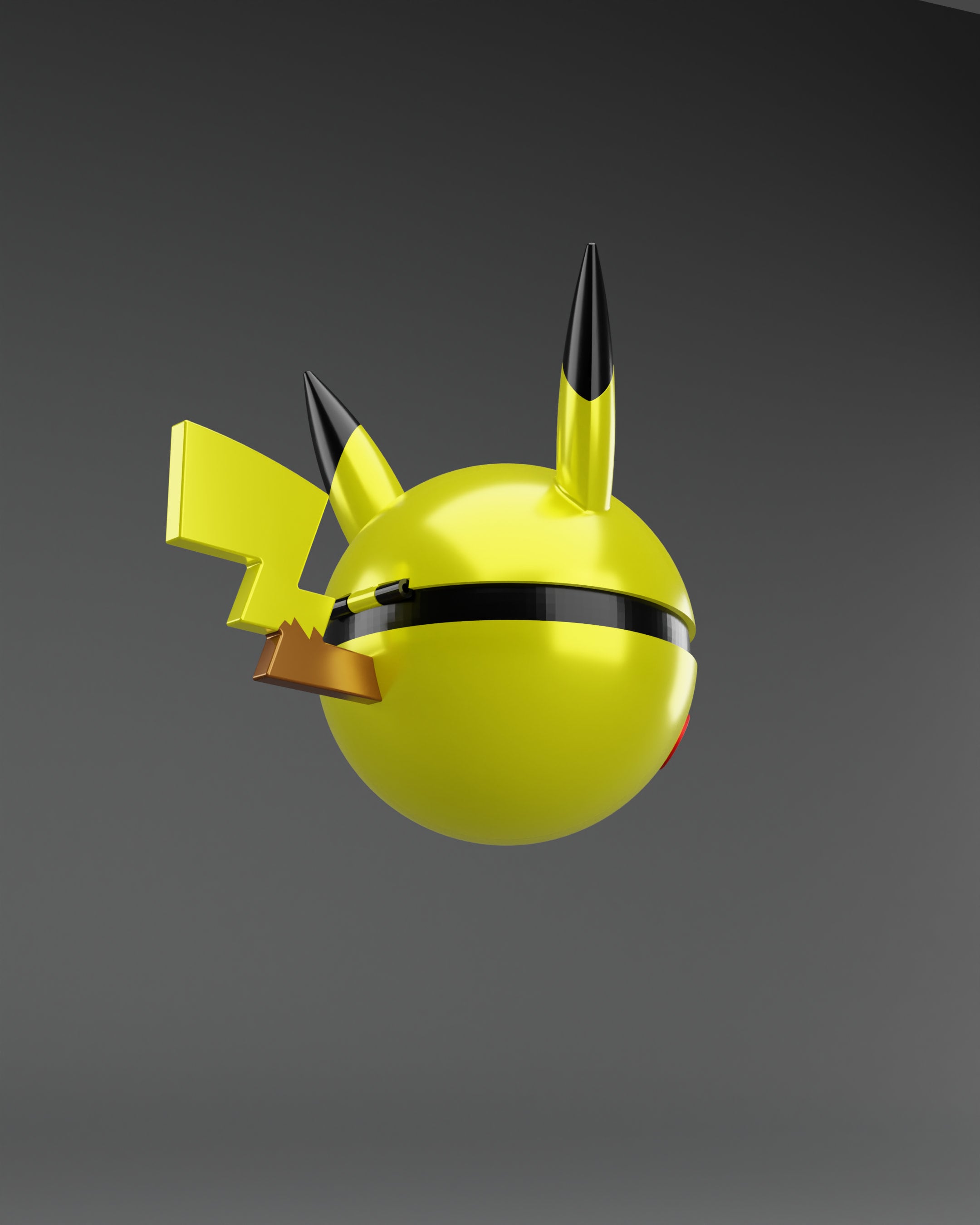 Pikaball | Pikachu Themed Pokeball | Pokemon 3D Printing Files ...