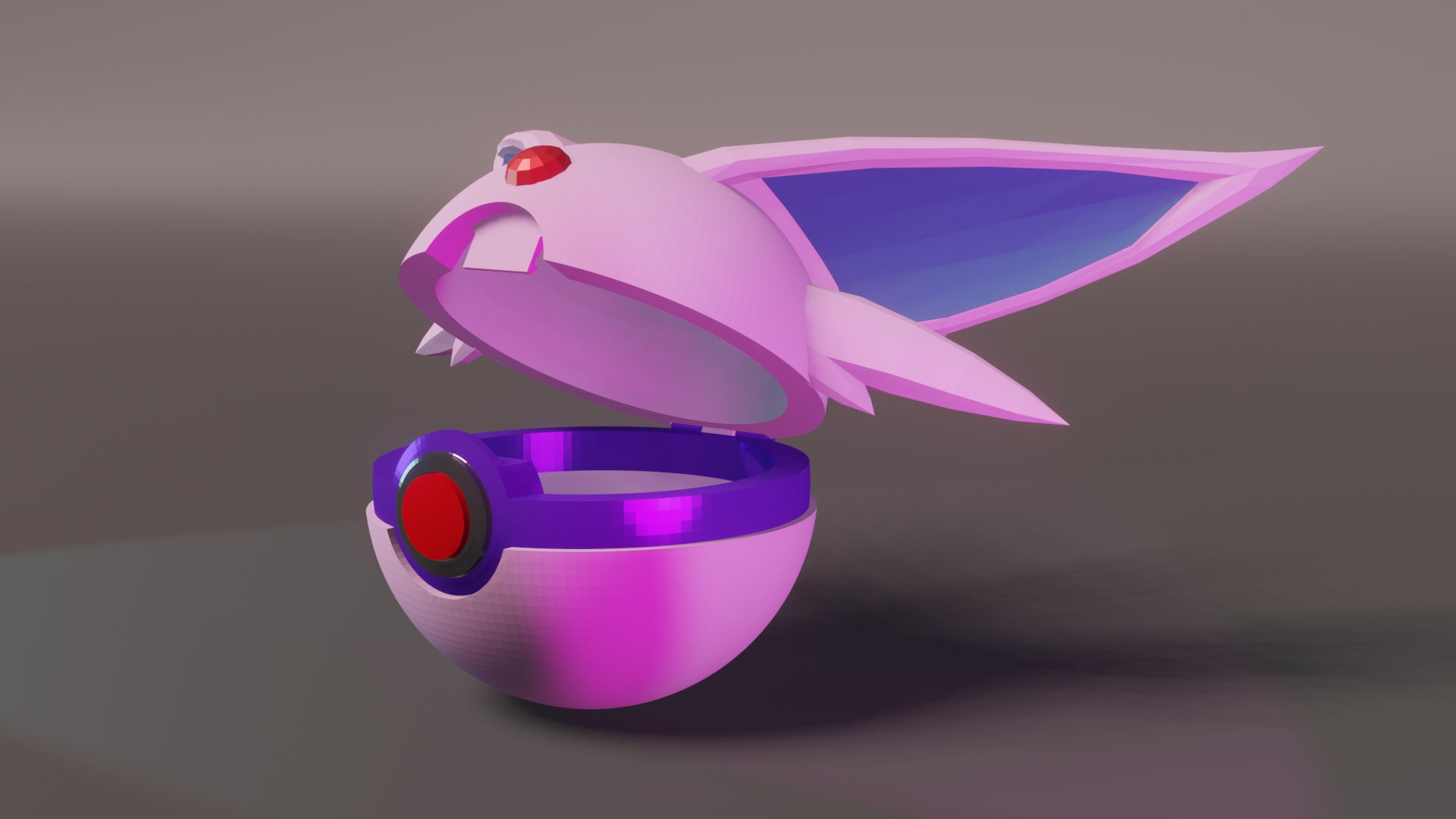 Espeball | Espeon Themed Pokeball | Pokemon 3D Printing Files | Digital ...
