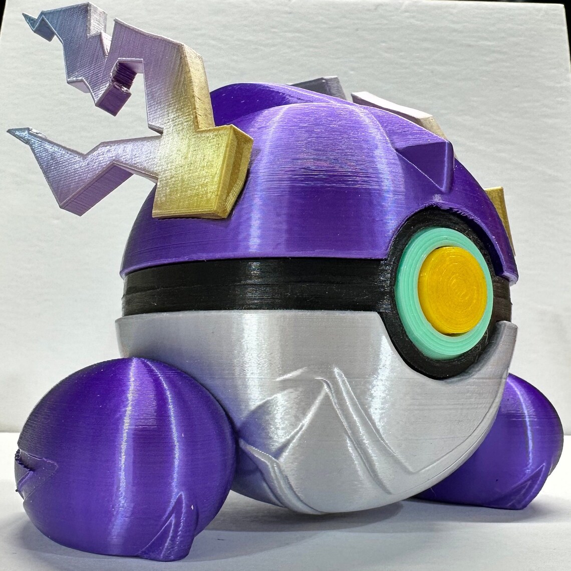 Miraidon Pokeball 3D Print Files | Working Button Hinge (digital ...