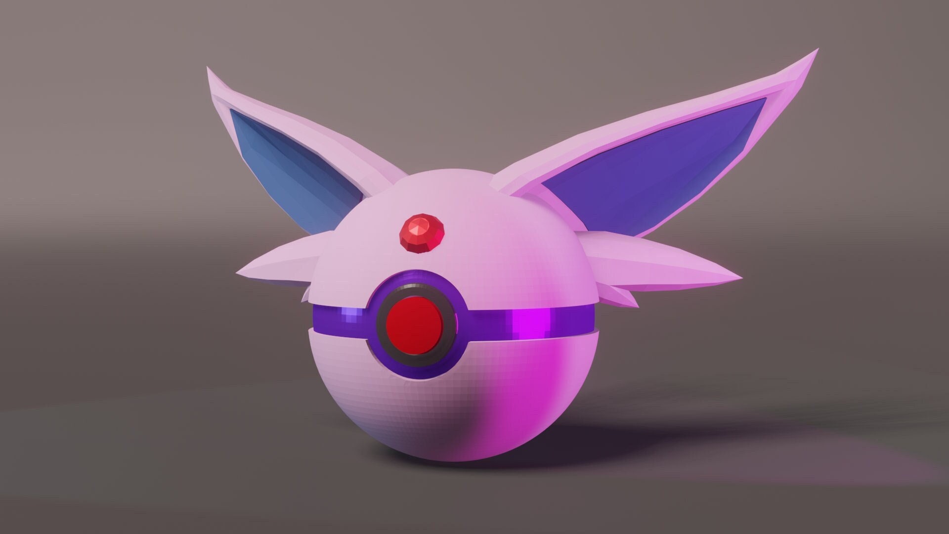 Espeball | Espeon Themed Pokeball | Pokemon 3D Printing Files | Digital ...