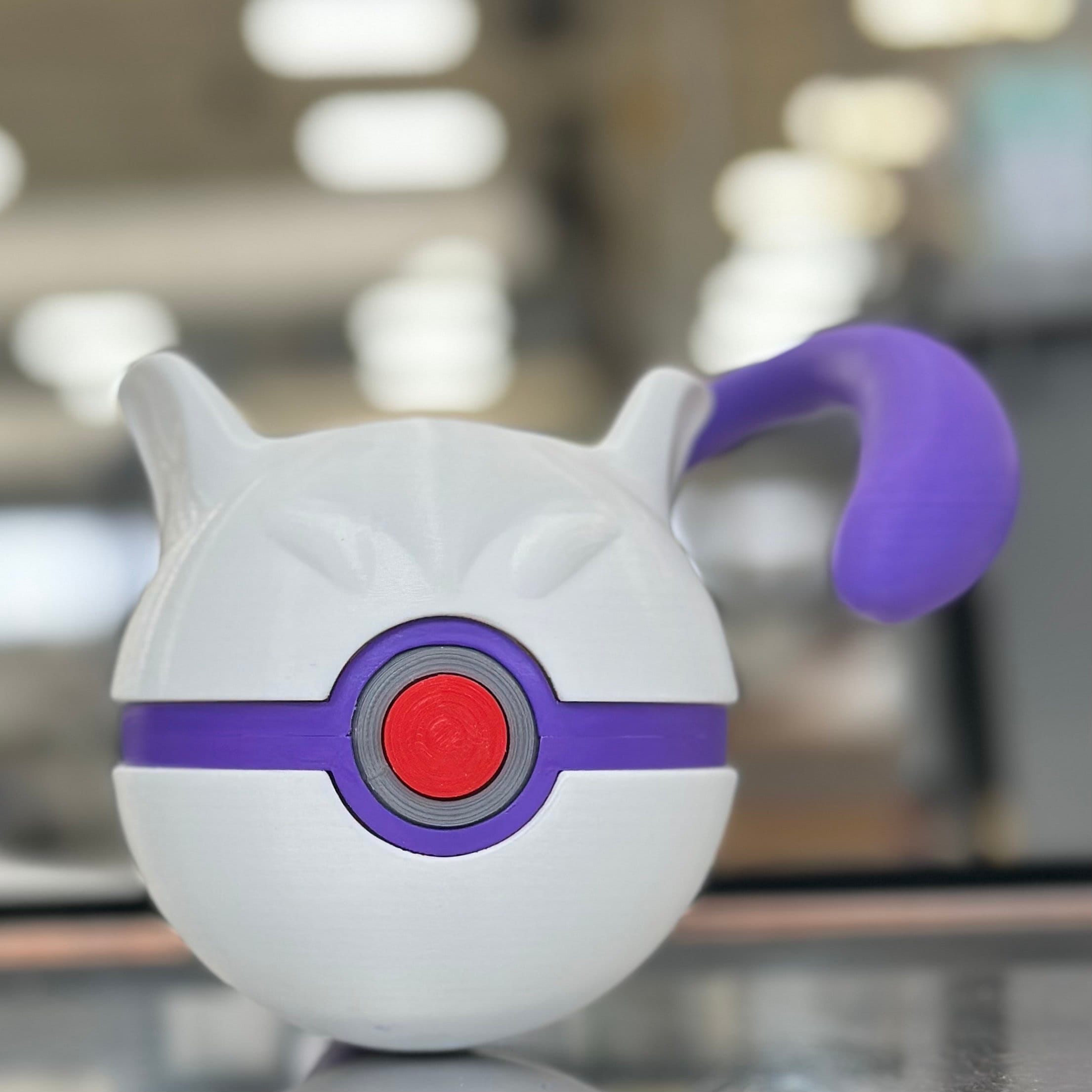 Mewtball | Mewtwo Themed Pokeball | Pokemon 3D Printing Files | Digital ...