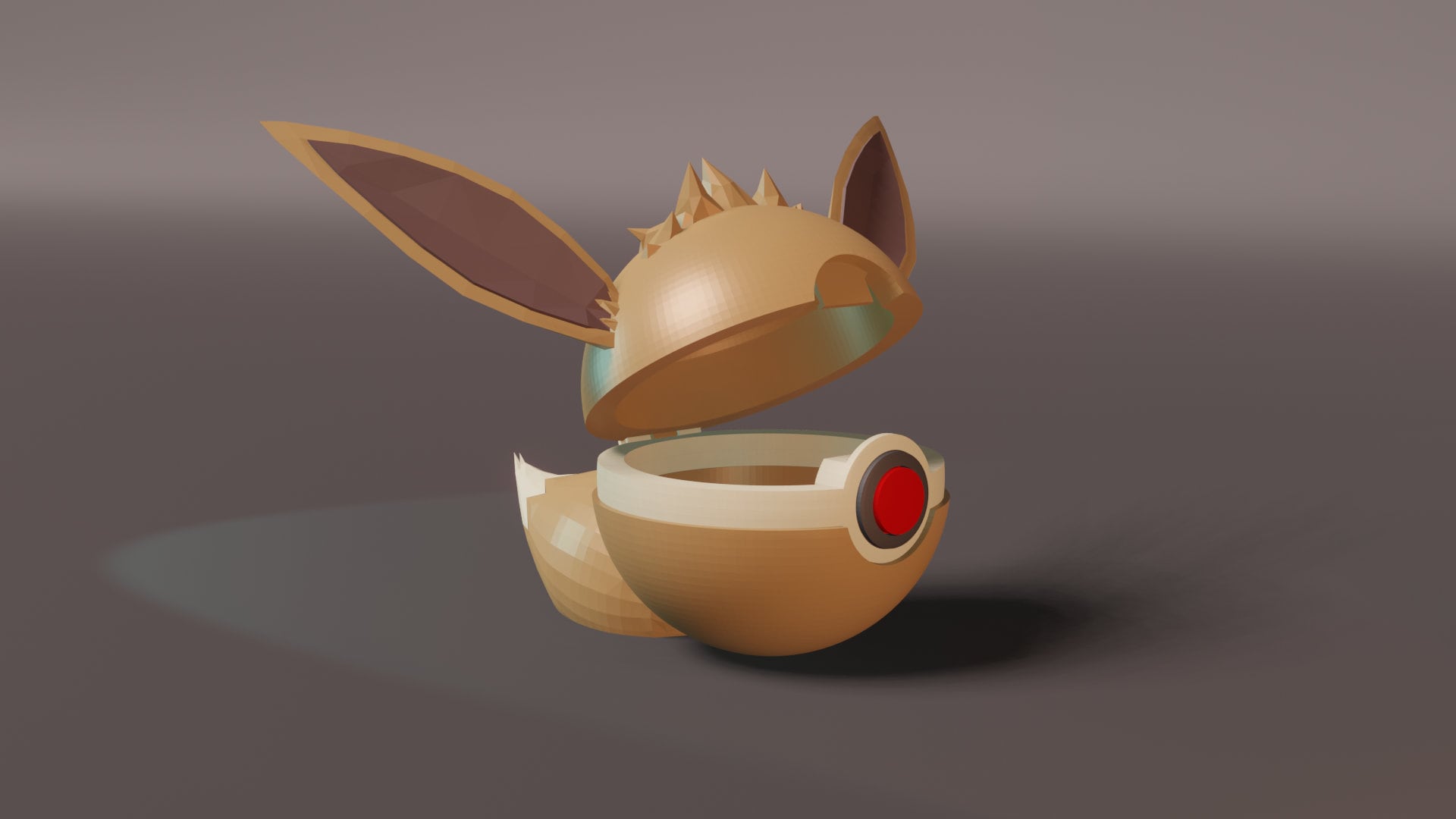 Eevee Pokeball 3D Print Files | Functional Pokemon Toy (digital ...