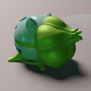 Bulbaball | Bulbasaur Themed Pokeball | Pokemon 3D Printing Files ...