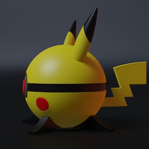 Pikaball Pikachu Themed Pokeball Pokemon 3D Printing Files - Etsy