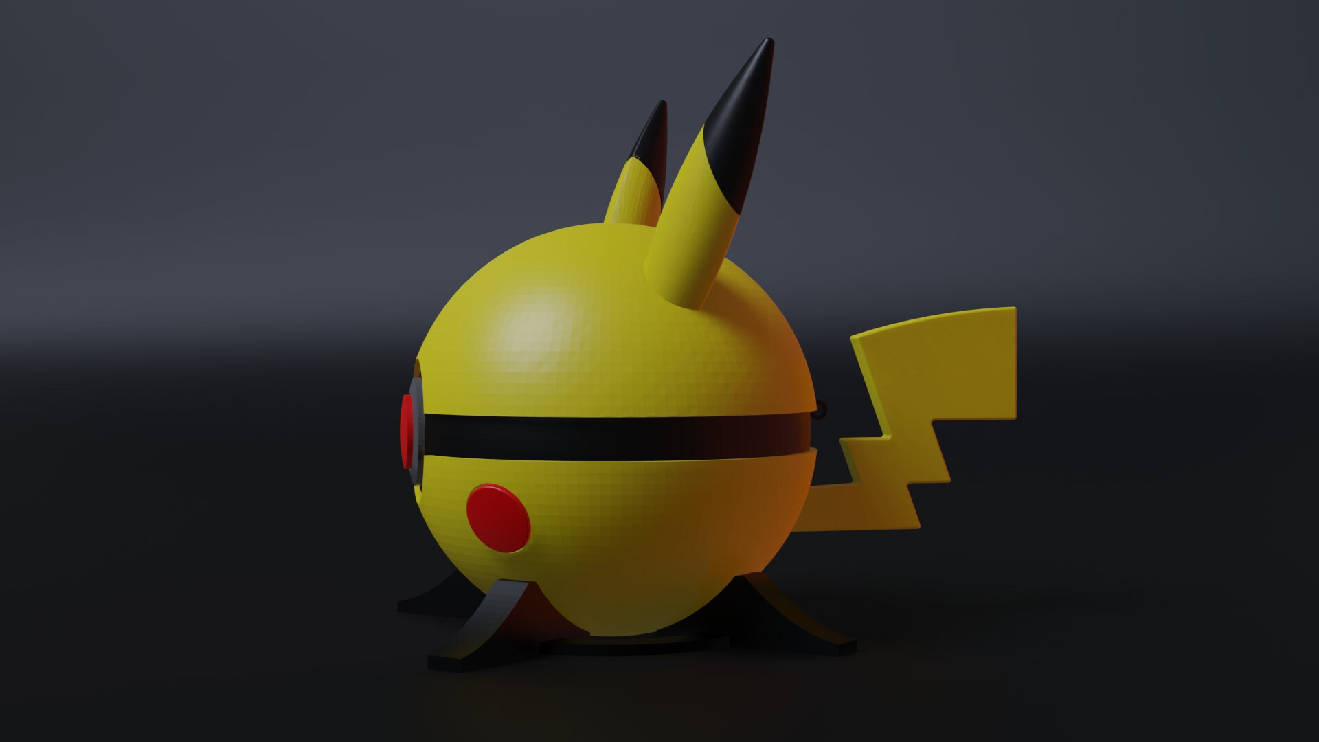 Pikaball Pikachu Themed Pokeball Pokemon 3D Printing Files - Etsy