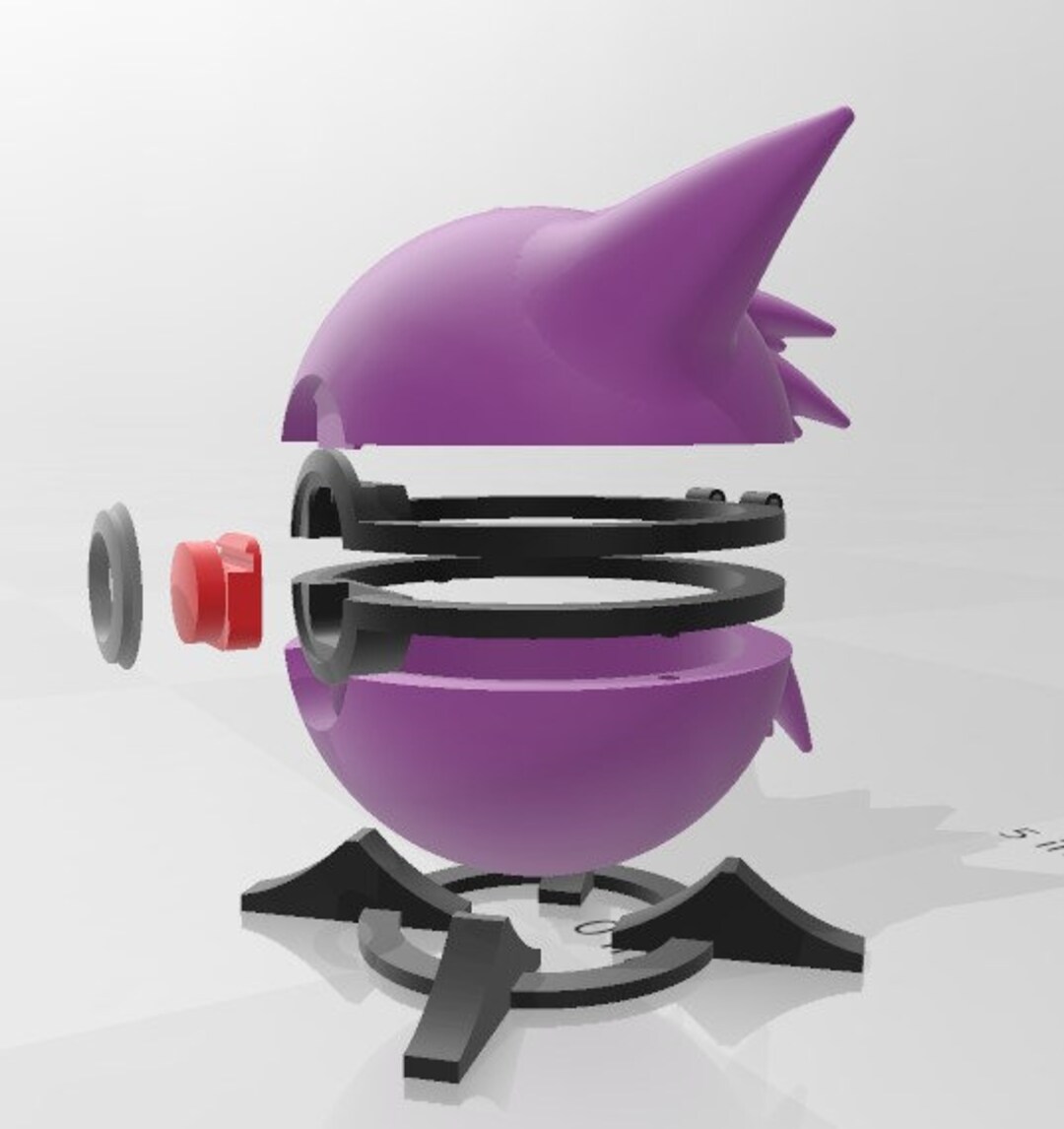 Gengaball Gengar Themed Pokeball Pokemon 3D Printing Files - Etsy
