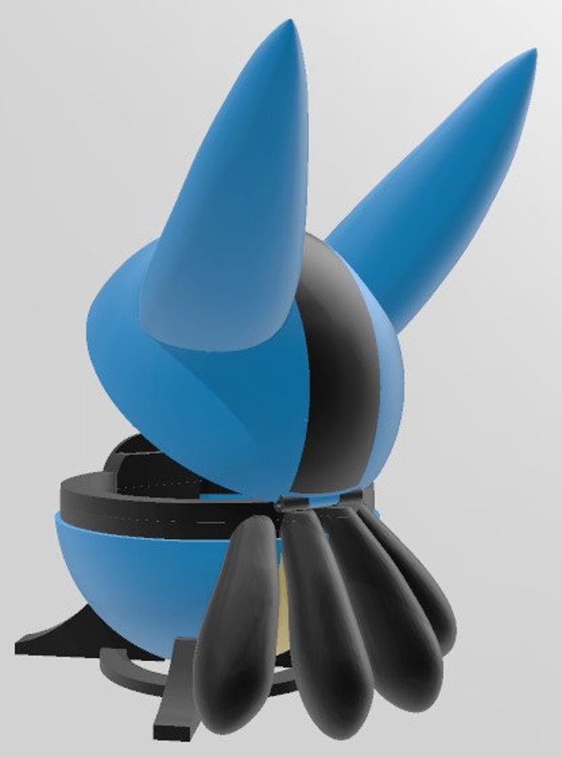 Lucaball Lucario Themed Pokeball Pokemon 3D Printing Files - Etsy