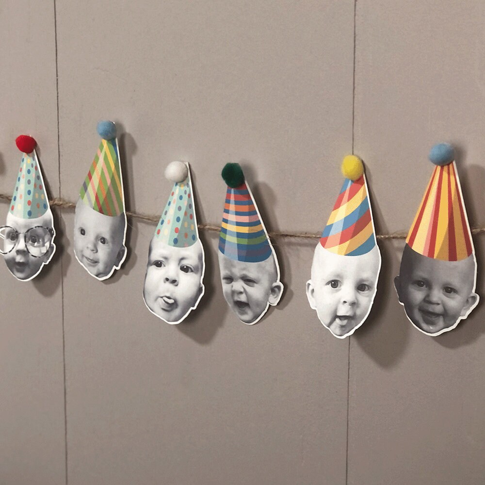 Custom Face Banner, Birthday Face Banner, Office Decor Kid Face Banner ...