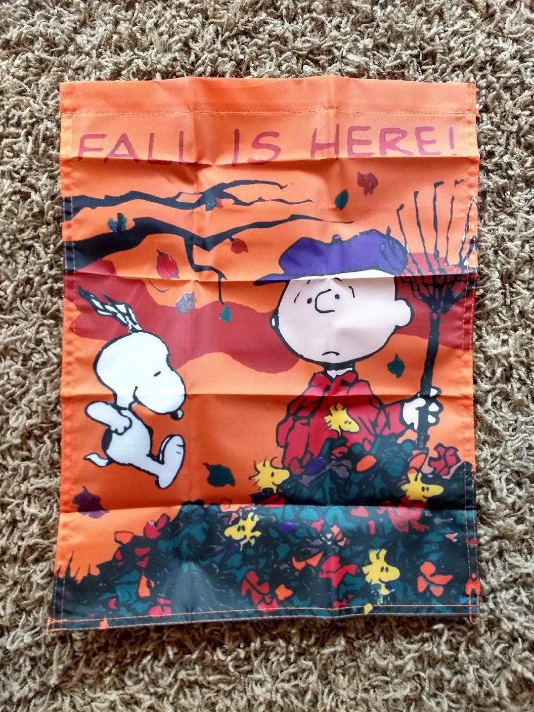 Snoopy and Charlie Brown Fall Autumn 14 X 18 in Garden Flag Single ...