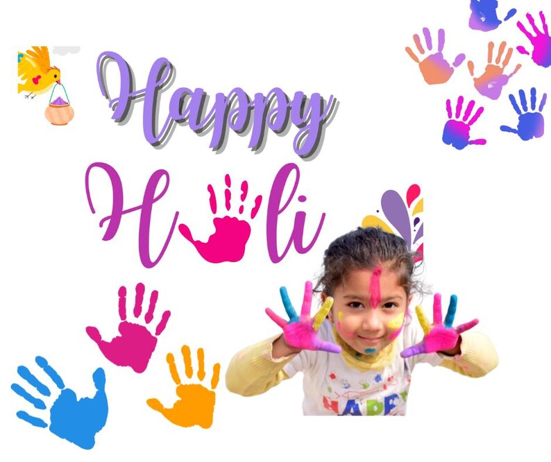 Holi Handprint Craft Bundle, Fun Holi Activity Kids, Indian Festival ...