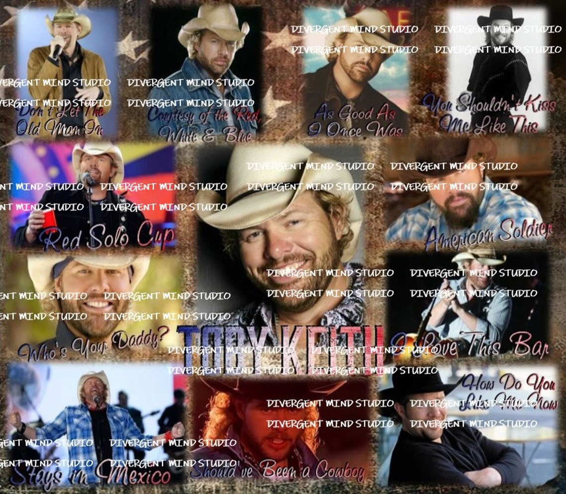 Toby Keith Collage Tumbler Wrap Digital Download JPG - Etsy