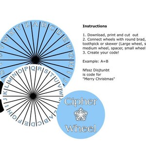 Christmas Cipher Wheel - Ready to Print - Etsy