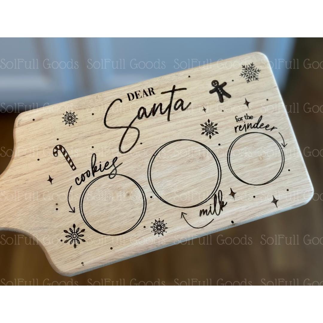 Santa Cookie Tray, Santa Tray, Milk and Cookie Tray, Personalized ...