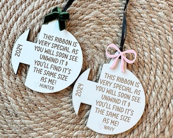 Personalized Ribbon Height Ornament for Kids - Etsy