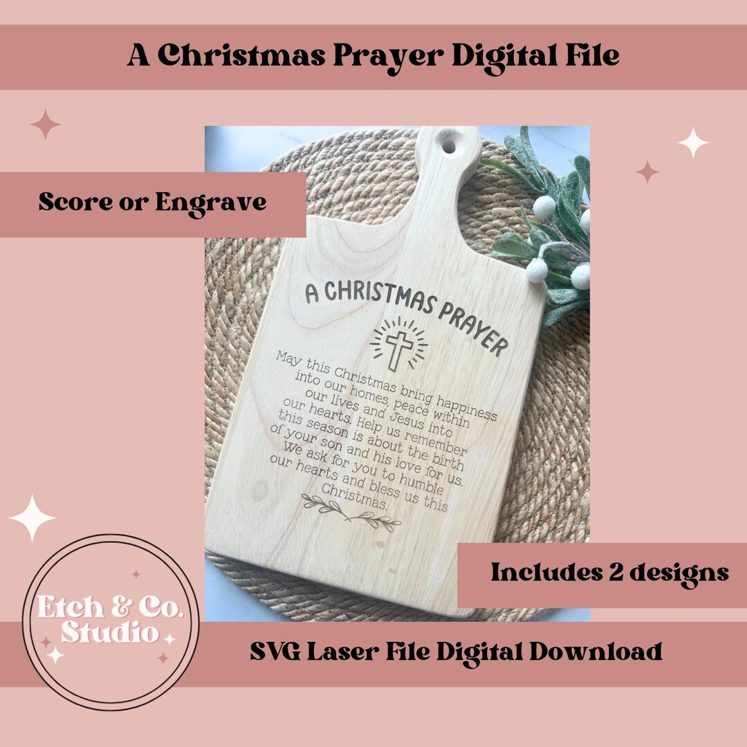 Christmas Prayer SVG, Laser Cut File (digital Download) - Etsy