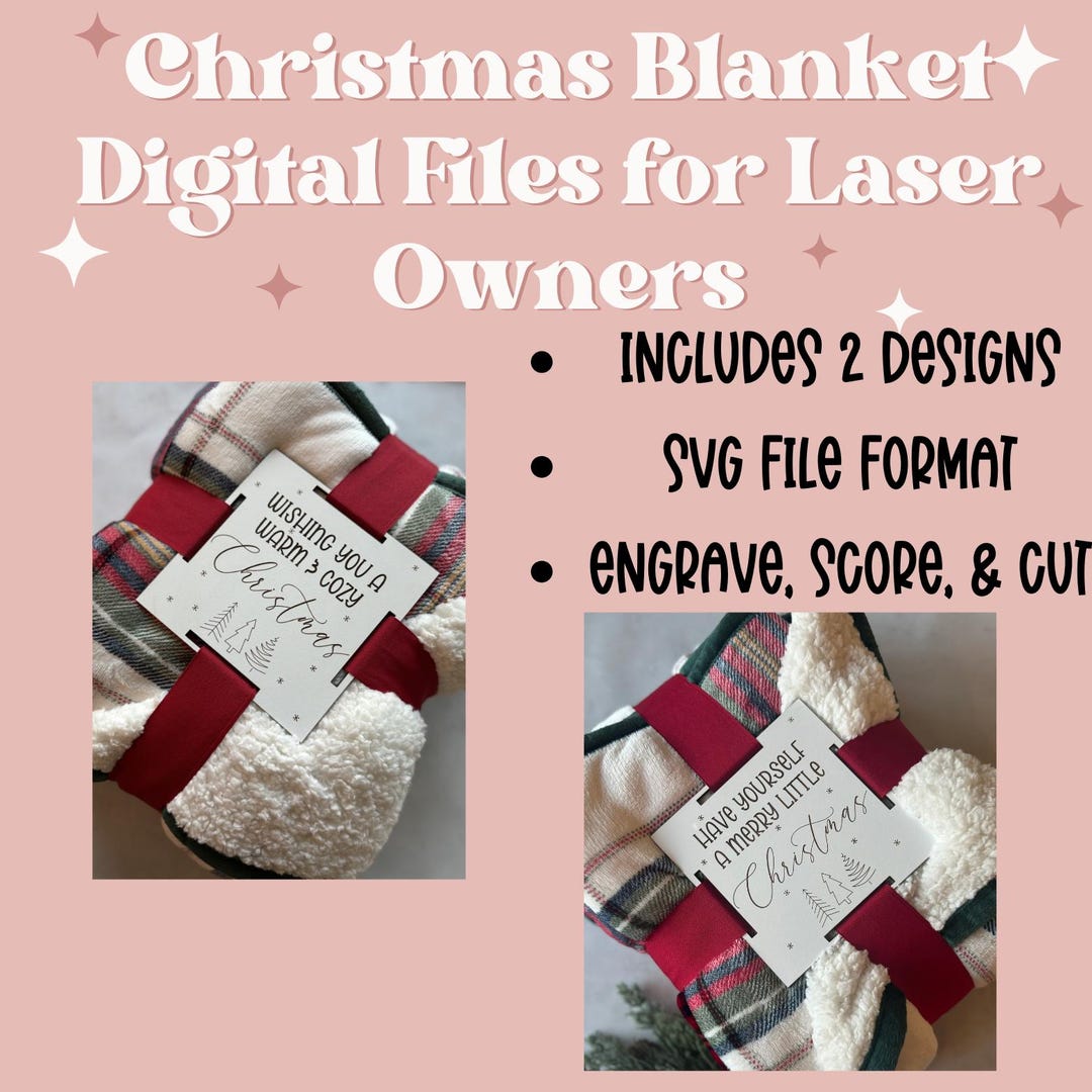 Christmas Blanket Tag SVG, Laser Blanket Tag, Laser Cut Blanket Tag ...