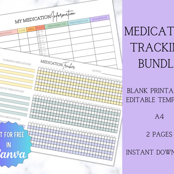 Medication Template - Etsy
