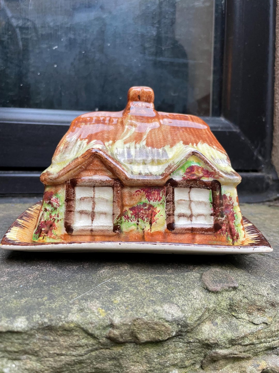 Vintage 1940s Ceramic Price Kensington Cottage Ware Butter Cheese Dish ...