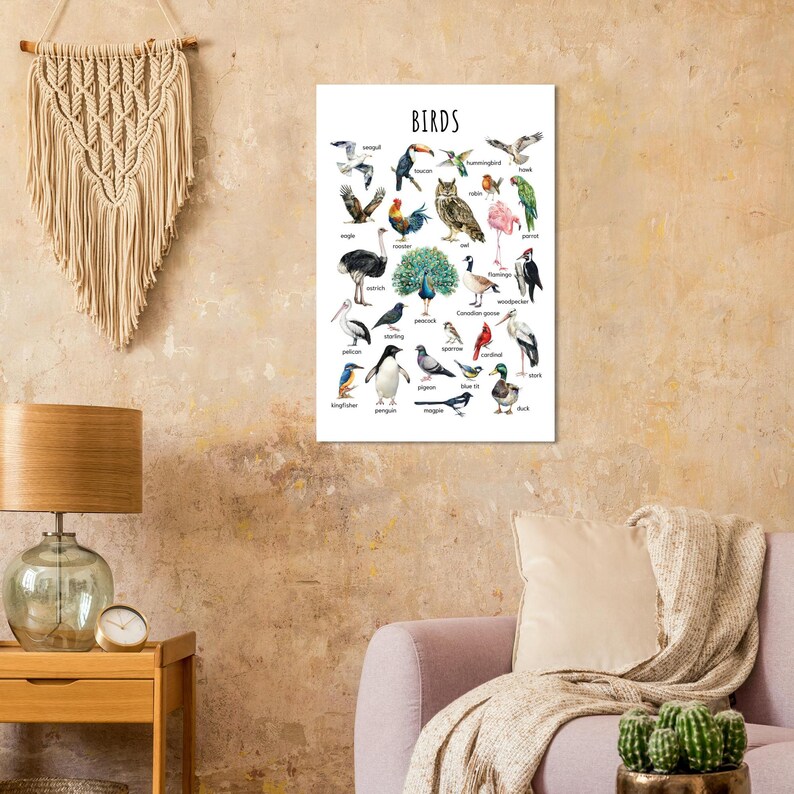 5 Animal Classification Posters: Educational Watercolor Wall Art Set - Etsy