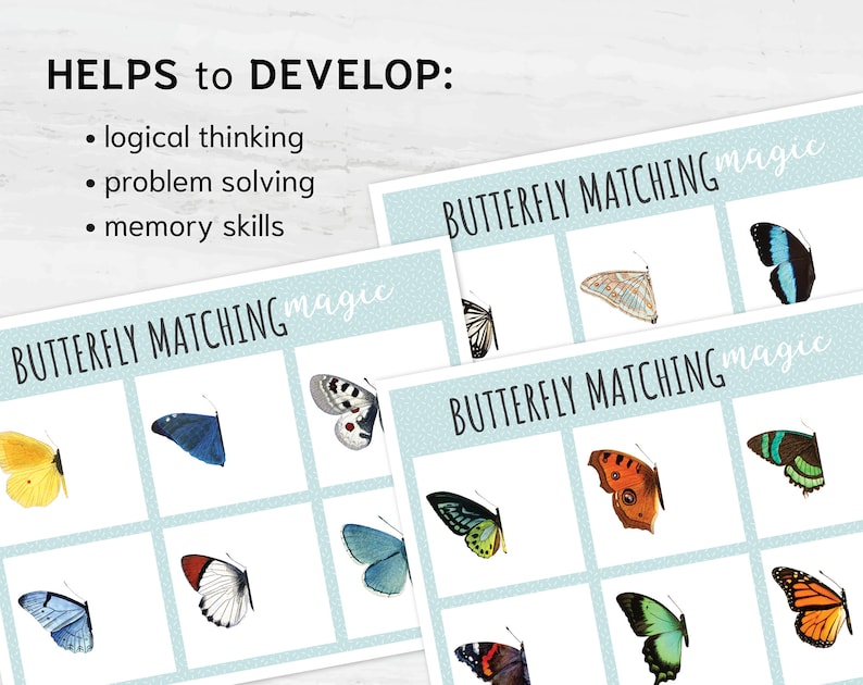Engaging Butterfly Symmetry Puzzle for Kids, Montessori Learning ...