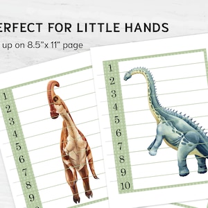 Dinosaur Number Sequence Printable Puzzle. Montessori Preschool Math ...