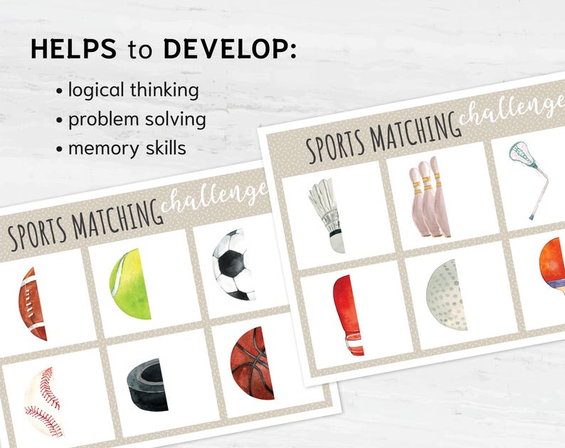 Symmetry Puzzle Printable Cards | Matching Memory Challenge for ...