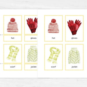 Montessori Clothes Flashcards - a Printable Homeschool Material With ...