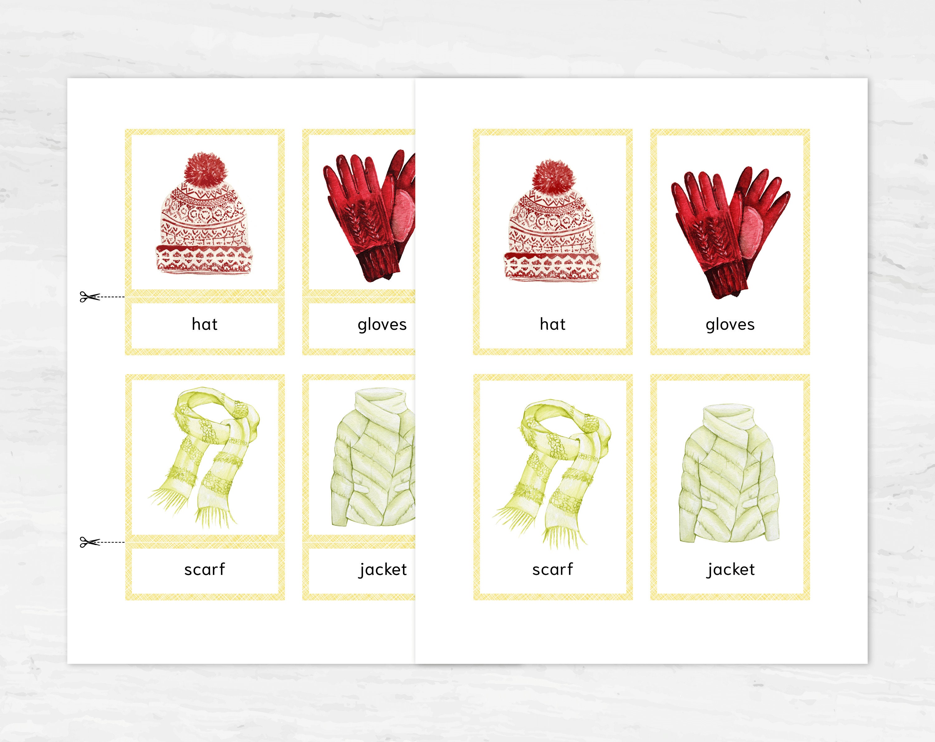 Montessori Clothes Flashcards - a Printable Homeschool Material With ...