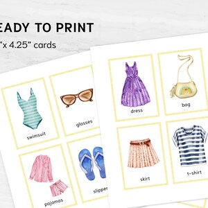 Montessori Clothes Flashcards - a Printable Homeschool Material With ...