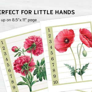 Flower Number Puzzle – Fun Counting Activity for Kids. Montessori ...