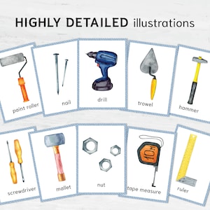 Watercolor TOOLS Flashcards. Printable Homeschooling Materials ...