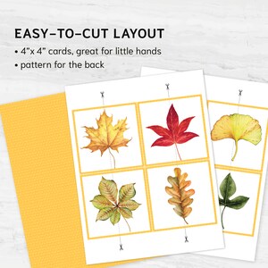 Fall Leaves Matching Game: Toddler Autumn Puzzle (digital Download) - Etsy