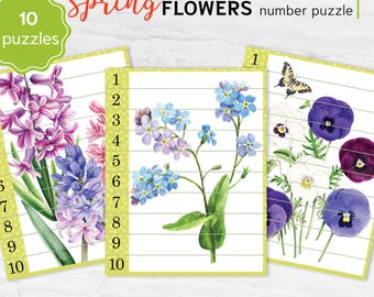 Birds Printable Puzzle. Number Sequence 1-10. Montessori Preschool Math ...