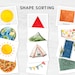 Montessori Shape Sorting Cards: Printable Toddler Learning Activity Set ...