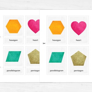 Montessori Shapes Flashcards: Early Learning Geometry Cards (PDF) - Etsy