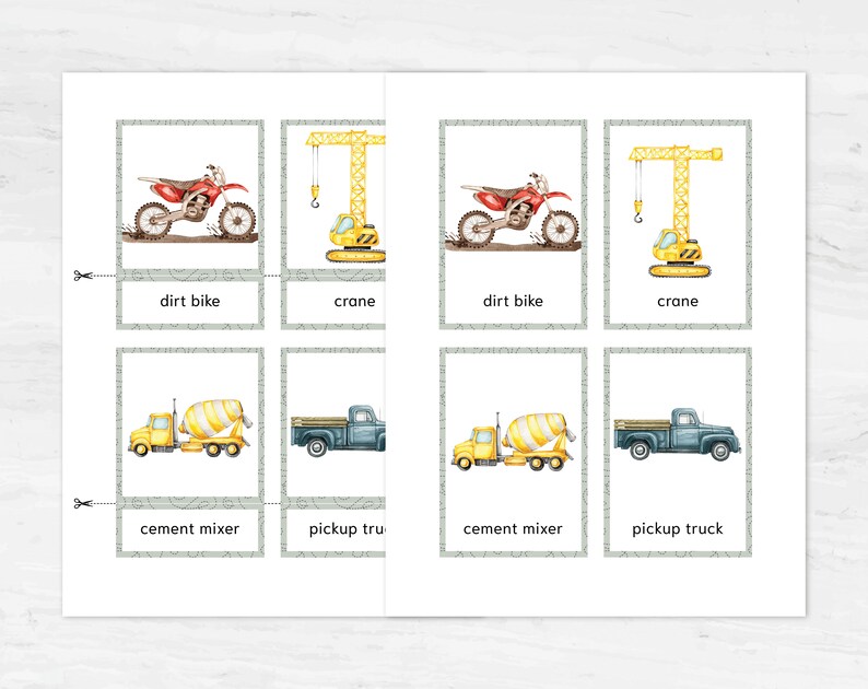 Printable Transport Flashcards for Montessori Learning Watercolor 3 ...