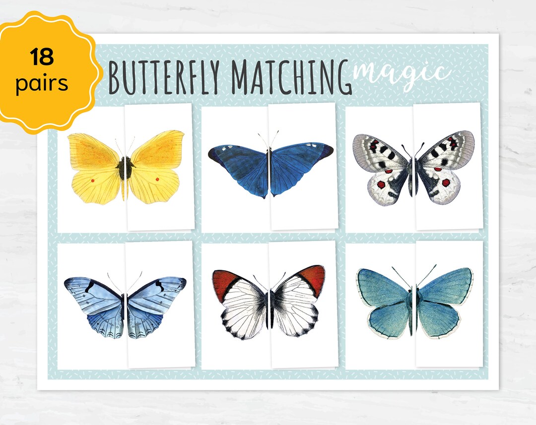 Engaging Butterfly Symmetry Puzzle for Kids, Montessori Learning ...