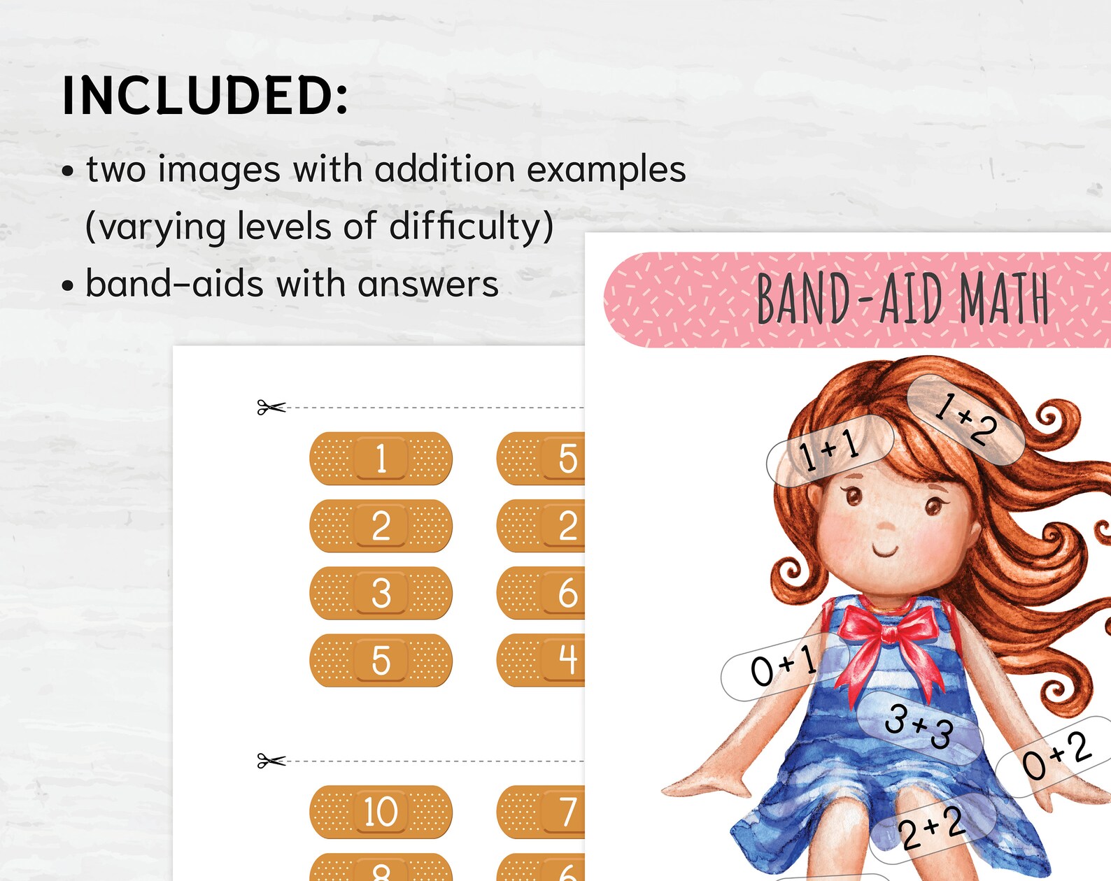 Montessori Math Addition Worksheet Practice. Printable Math Game ...