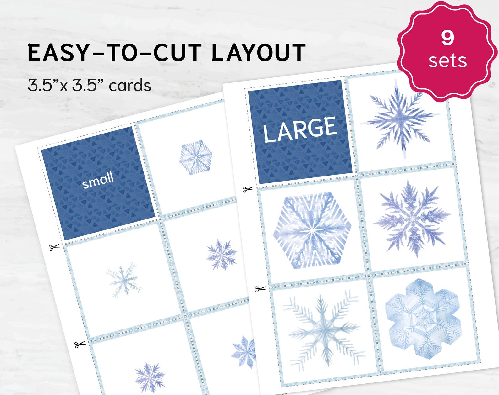 Snowflakes Sorting Activity – Printable Winter Sorting Cards ...
