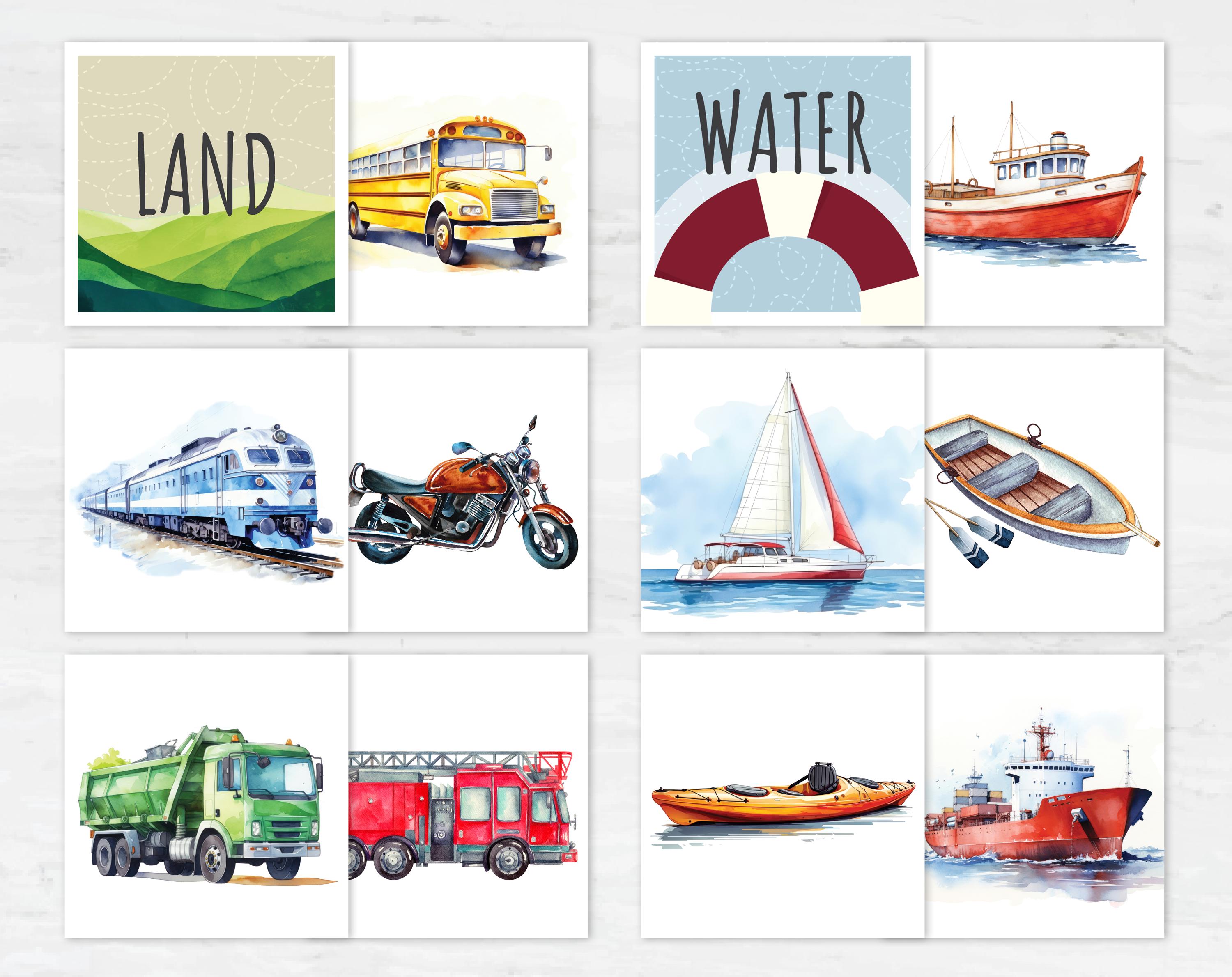 Transportation Sorting Activity | Printable Vehicle Sorting Cards ...