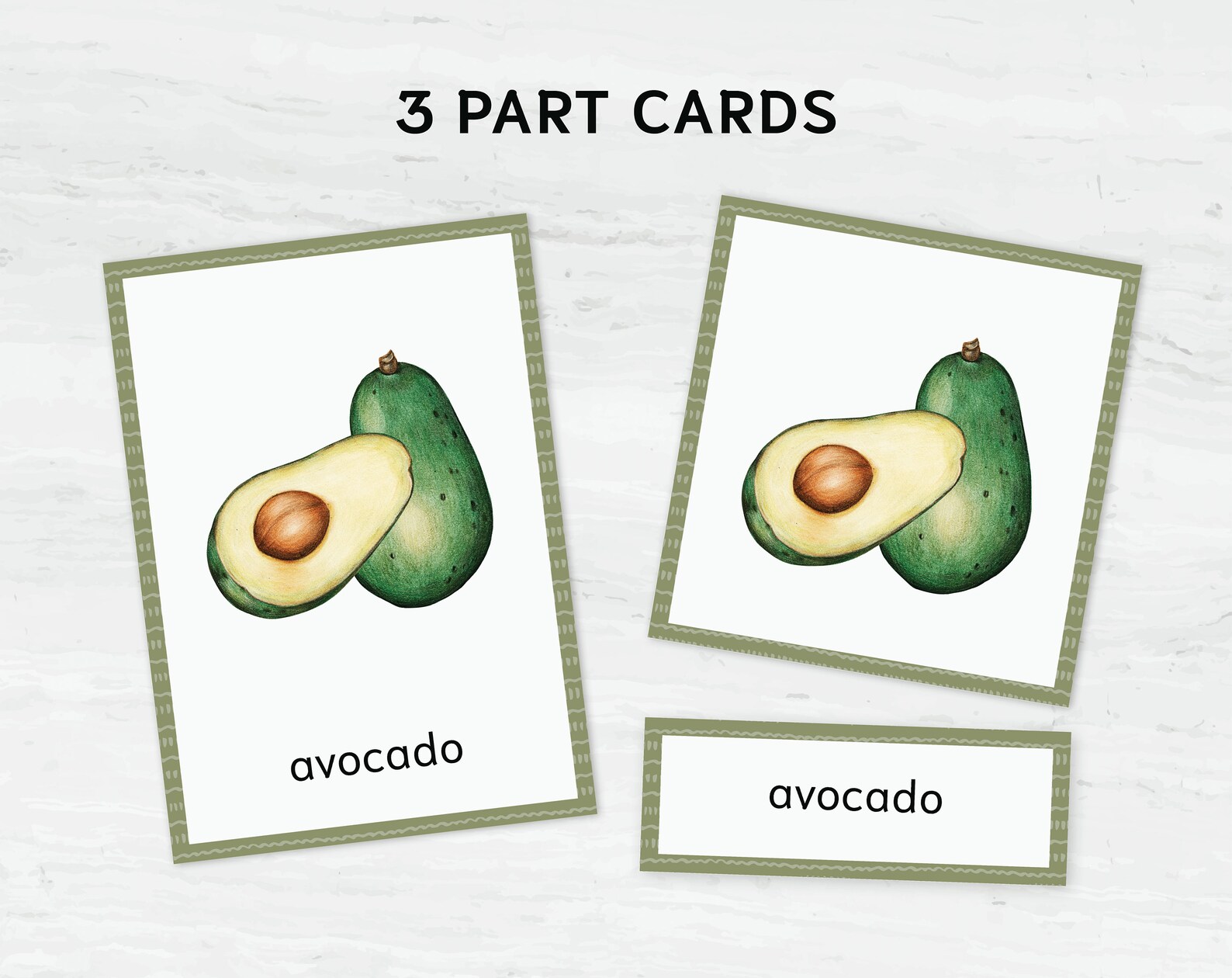 Montessori Vegetable Flashcards - Printable Vocabulary Cards for ...